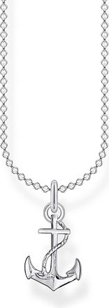 Thomas Sabo Thomas Sabo Damen Halskette Anker 925 Sterlingsilber, 38-45 cm Länge