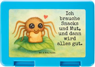 Mr. & Mrs. Panda Aufbewahrungsbox Spinne Agathe Sandwich Design - Geschenk, Hunger, Alles Wird gut, Snackbox, Hungrig, Brotdose, Gl&uuml;ck, Essensbox, Bento Box, Vesperbox