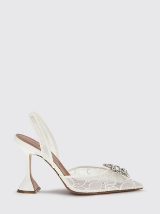 Amina Muaddi Escarpin Femme couleur Ivoir