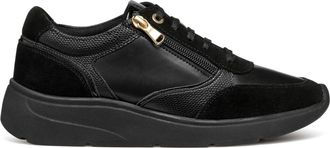 Geox Damen D CRISTAEL E Sneaker, Black, 39 EU