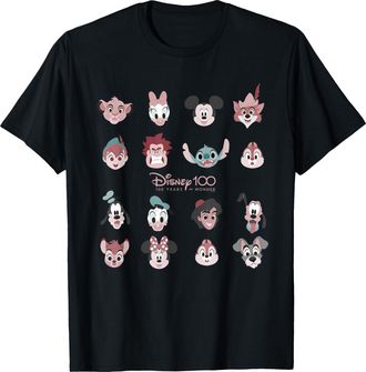 Disney 100 Anniversary 100 Years of Wonder Famous Faces D100 T-Shirt