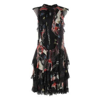 Etro Femme, Robes, Multicolore, Taille: 36 FR Robe en soie à volants