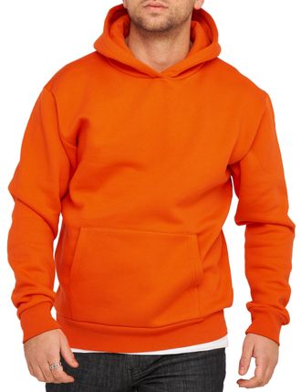 Rello & Reese Herren Basic Oversize Hoodie Kapuzenpullover Sweatshirt Pullover Orange-XXL