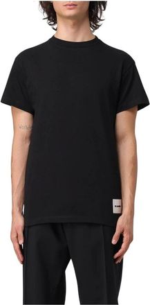 Jil Sander Homme, Tops, Noir, Taille: XS Classic Short Sleeve T-Shirt
