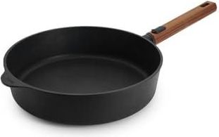 Woll Eco Logic QXR Hochrandpfanne &Oslash; 28 cm mit abnehmbarem Holzstiel - PFAS-freie Antihaftpfanne, backofenfest - Induktionspfanne - Pfanne Induktion - Bratp