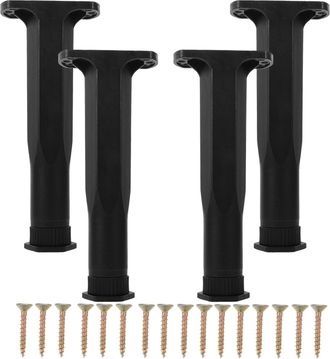 BESPORTBLE 4 Stück Verstellbare Möbelfüße Höhenverstellbare Möbelbeine mit Schrauben Stützfüße für Bett Sofa Schrank Küchenschrank Badmöbel rutschfest und Stabil