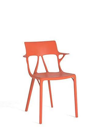 Kartell A.I. Chaise, Rouge orangé, Lot de 2