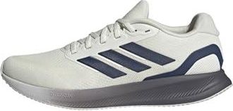 adidas Homme Runfalcon 5 Running Shoes, Off White/Dark Blue/Dash Grey, 41 1/3 EU
