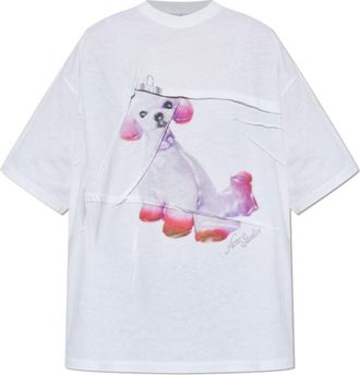 Acne Studios Femme, Tops, Blanc, Taille: 38 FR T-shirt imprimé