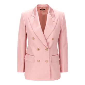 Tom Ford Doppelreihiger Duchesse Blazer - - Jackets - Damen - Rosa - XS