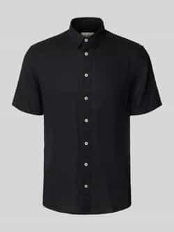 Blend Slim Fit Leinenhemd mit Viskose-Anteil Modell Bobby