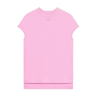 Courr&egrave;ges Femme, Tops, Rose, Taille: 36 FR T-Shirt &agrave; Logo