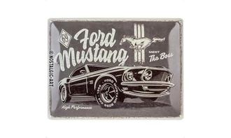 Nostalgic Art Plaque vintage, Ford Mustang - The Boss - Id&eacute;e de cadeau pour fans de voitures, en m&eacute;tal, Design retro pour la d&eacute;coration, 30 x 40 cm