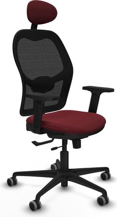 Piqueras y Crespo Jorquera Stuhl mit Lendenwirbelverstellung mit 2D-Armlehnen und festem Kopfteil, ausgestattet mit Syncro/Traslack und eingespritztem Schaumstoff, Roll