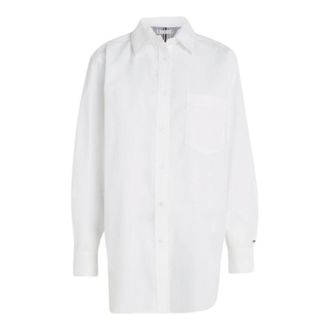 Tommy Hilfiger Oversized Baumwoll-Popeline-Hemd - - Blouses & Shirts - Damen - Wei&szlig; - S