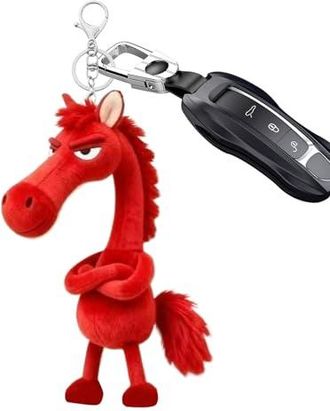 Generico Porte-cl&eacute;s en Peluche - 2026 Cheval En Peluche Pendentif Pour Sac - Petits Pendentifs Rembourr&eacute;s - Pour Sac &Agrave; Dos Valise Auto R&eacute;troviseur T&eacute;l&eacute;phone Vo