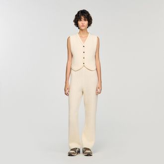 Sandro Veston en maille torsadée