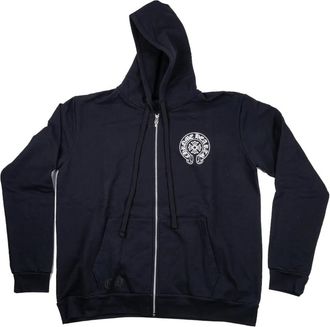Chrome Hearts hoodie zipp&eacute; &agrave; imprim&eacute; graphique - Noir