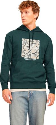 Jack & Jones Herren Kapuzenpullover Gedruckt, Forest River,XS