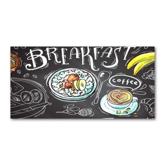 Tulup Leinwandbild - Wandkunst - Drucke auf Leinwand - Leinwanddruck -100x50 cm - Spr&uuml;che - Mehrfarbig - Fr&uuml;hst&uuml;ck