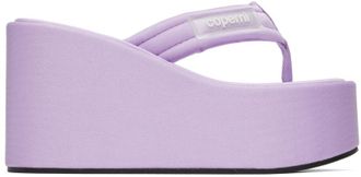 Coperni Sandales compens&eacute;es mauves