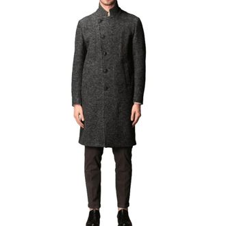 Armani Eleganter Anthrazit Wollmantel - - Coats - Herren - Grau - XL