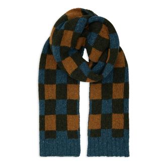 Gallo Gallo, unisex, Accessoires, Multicolore, Taille: ONE Size Écharpe verte unisexe avec motif de damier