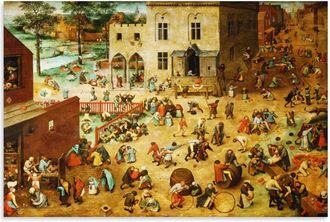 Cambos Pieter Bruegel The Elder Ber&uuml;hmte Malerwerke (Kinderspiele) Druck Poster Kunstwerke Bild Druck Wandkunst Malerei Leinwand Geschenk Dekor H&auml;user Dekora