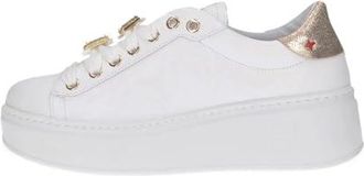 Gio+ Chaussures de sport Pia Farfalla en cuir pour femme Blanc platine PIA304C, blanc, 39.5 EU