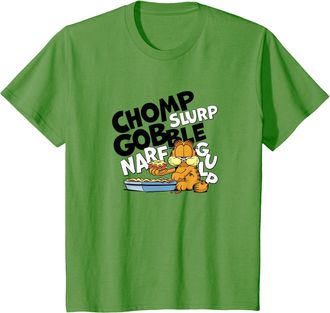 Garfield Eating Lasagna Chomp Gobble Gulp Slurp T-Shirt