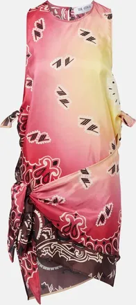 The Attico Robe imprim&eacute;e en soie