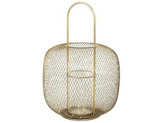 Broste Copenhagen Boden Laterne, Metall, Gold, 42,5x29,5cm