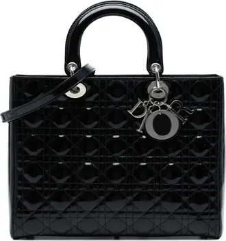 Dior grand sac à bandoulière Lady Dior (2012) - Noir