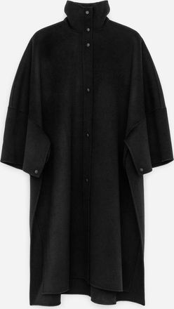 Arket Doubleface-Cape Aus Wollmischung -Schwarz