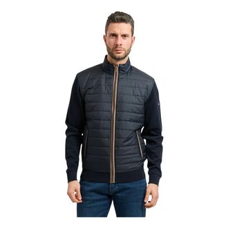 Bugatti Homme, Vestes, Bleu, Taille: 3XL Veste Molleton Moderne