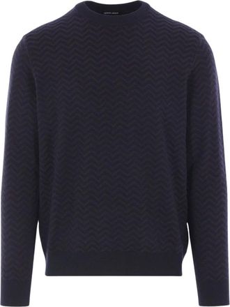 Giorgio Armani Homme, Pulls, Bleu, Taille: M Pull ras du cou