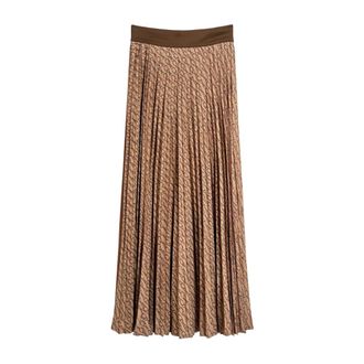 Herno Femme, Jupes, Brun, Taille: 38 FR Pliss&egrave; Skirt