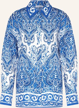Mrs & Hugs Mrs & Hugs Hemdbluse Mit Seide blau