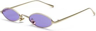 Generic Lunettes De Soleil Rondes &Agrave; Petite Monture For Hommes Et Femmes, Lunettes De Soleil De F&ecirc;te Sur Sc&egrave;ne De Vacances(Purple)