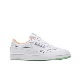 Reebok Mixte Club C Revenge Basket, Blanc/AI Aqua/Orange Sunkissed, 41 EU