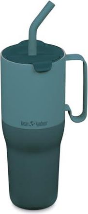 Klean Kanteen Rise Isolierter Becher mit Strohhalm-Deckel aus recyceltem Edelstahl in der Farbe Brittany Blue, 1020 ml, 1011616