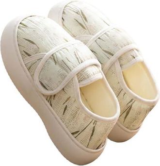 Generic Pantoufles pour hommes automne et hiver couleur unie fermeture &eacute;clair et double face &eacute;pais chaud d&eacute;contract&eacute; rembourr&eacute; Fluff Yeah pantoufles femmes mu