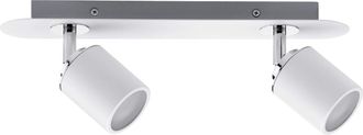Paulmann 66718 Spotlight Tube IP44 max 2x10W GU10 Wei&szlig;/Chrom 230V Metall 667.18 Deckenleuchte Lampe LED Deckenlampe Deckenstrahler ohne Leuchtmittel