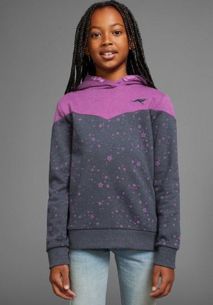 Kangaroos Kapuzensweatshirt mit süßem allover Druck, Hoodie für Mädchen