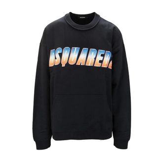 Dsquared2 Herren Pullover Sweatshirt mit Glitzerdruck - - Sweatshirts & Hoodies - Herren - Schwarzk - L