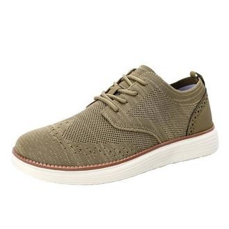Generic Baskets d&eacute;contract&eacute;es pour homme - En maille - Chaussures de marche l&eacute;g&egrave;res et souples &agrave; lacets - Chaussures habill&eacute;es, kaki, 0 UK Wide