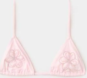 Mango Haut bikini triangle avec fleur rose - Femme - XS - MANGO