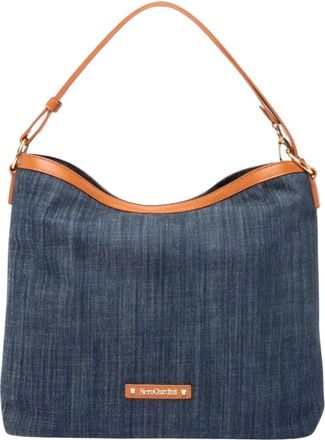 Nero Giardini Femme, Sacs, Bleu, Taille: ONE Size Sacs bleus avec bandouli&egrave;re Jeans&ugrave;