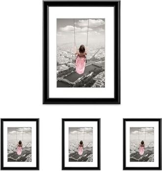 Hama Bilderrahmen Swing, 20x30cm (mit Passepartout Bildformat 13x18 cm, moderner Kunststoffrahmen, f&uuml;r Hochformat, f&uuml;r Querformat, zum Hinstellen und H&auml;nge