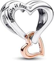 Pandora Pandora Moments Charm Coeur en argent sterling et en métal plaqué or 14 carats